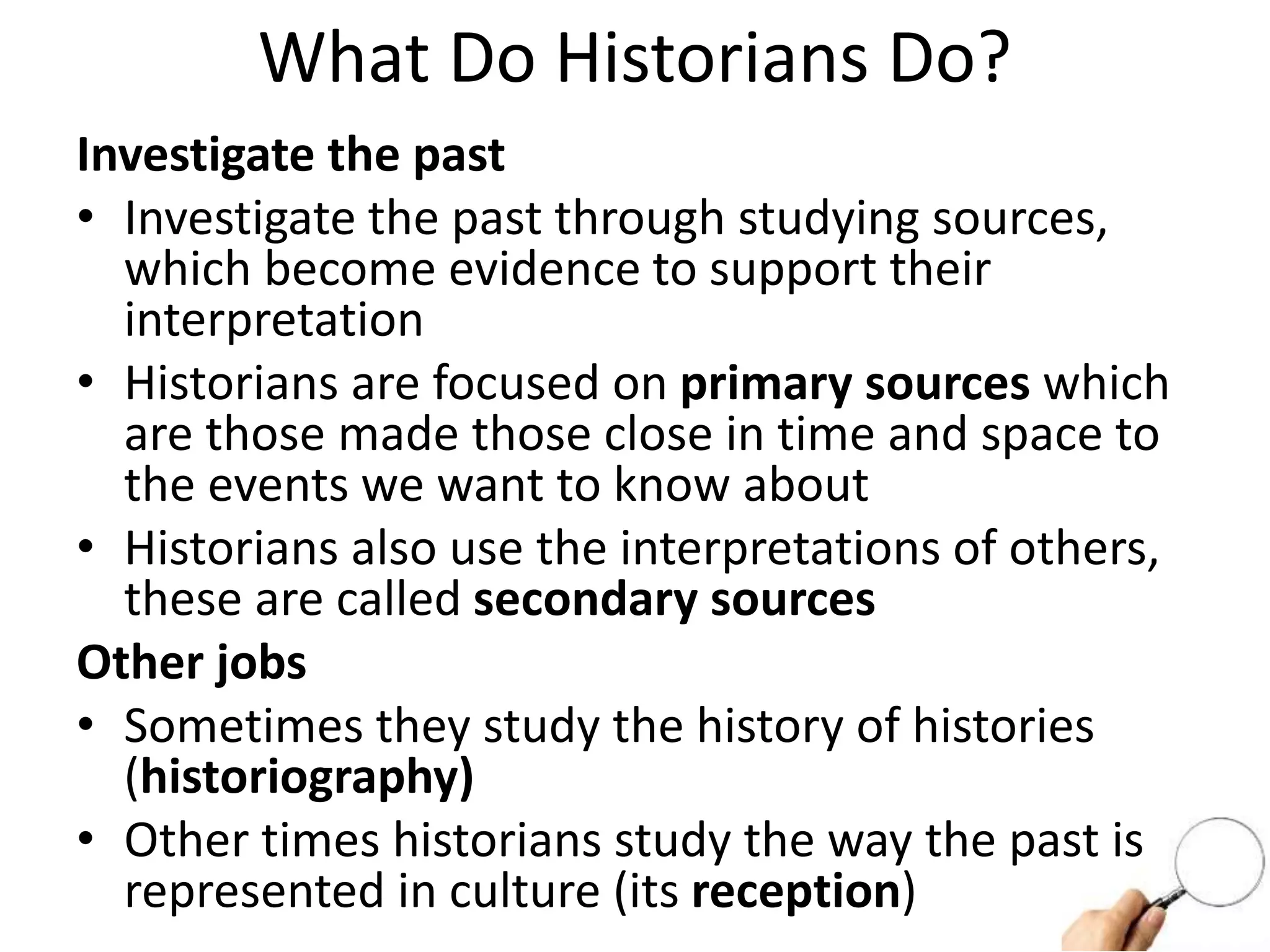 The work of historians | PPTX