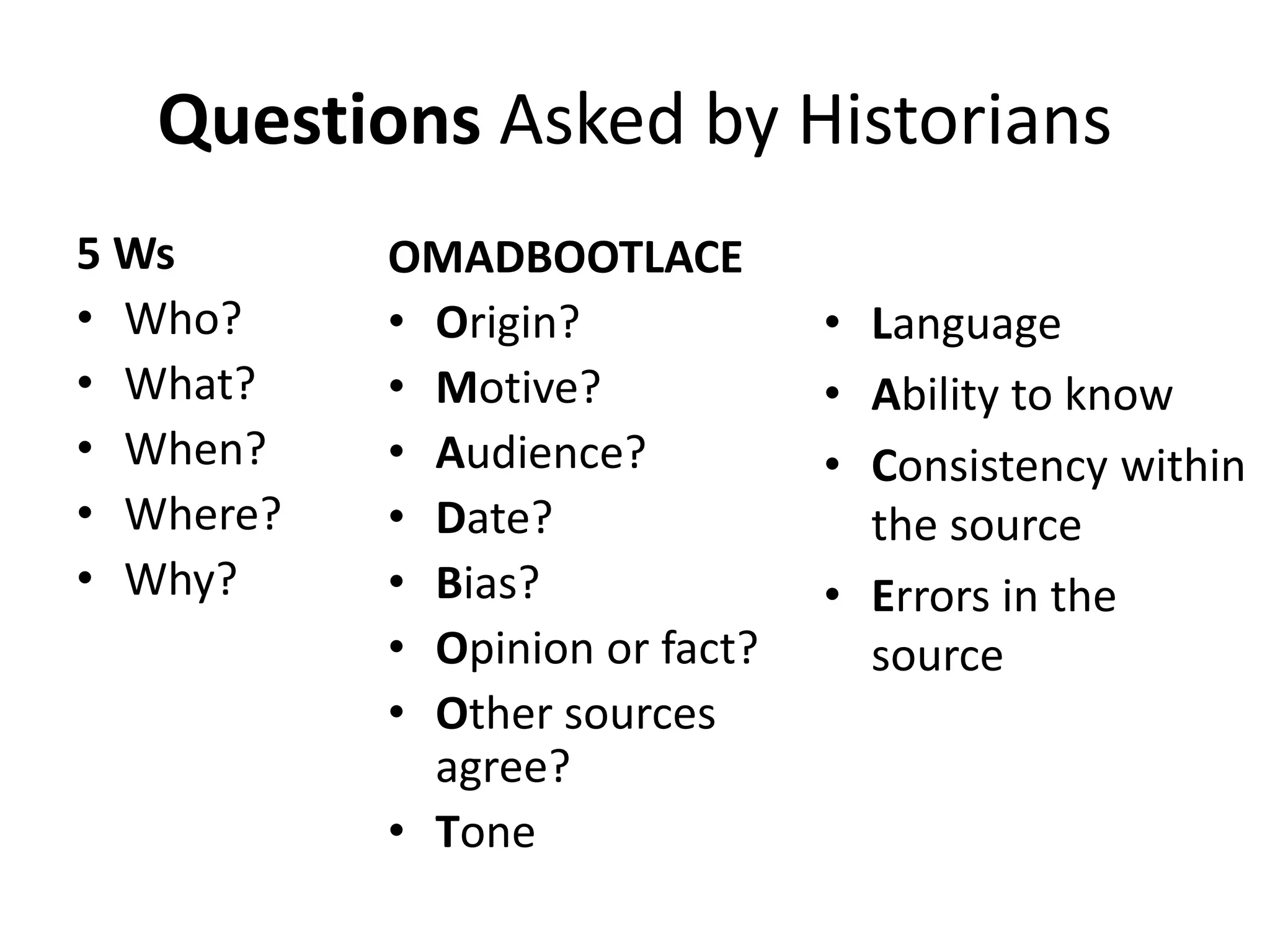 The work of historians | PPTX