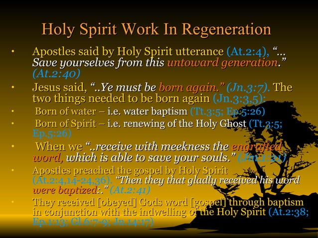 The Work Of The Holy Spirit | PPT