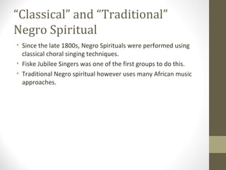 The Work Song and Negro Spiritual | PPT