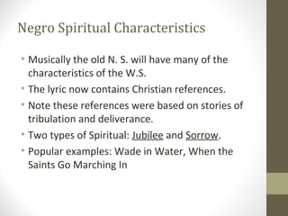 The Work Song and Negro Spiritual | PPT