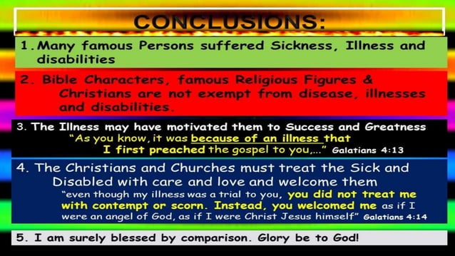 The world belongs to the sick, the blind, the itchy and the lumpy. | PPT