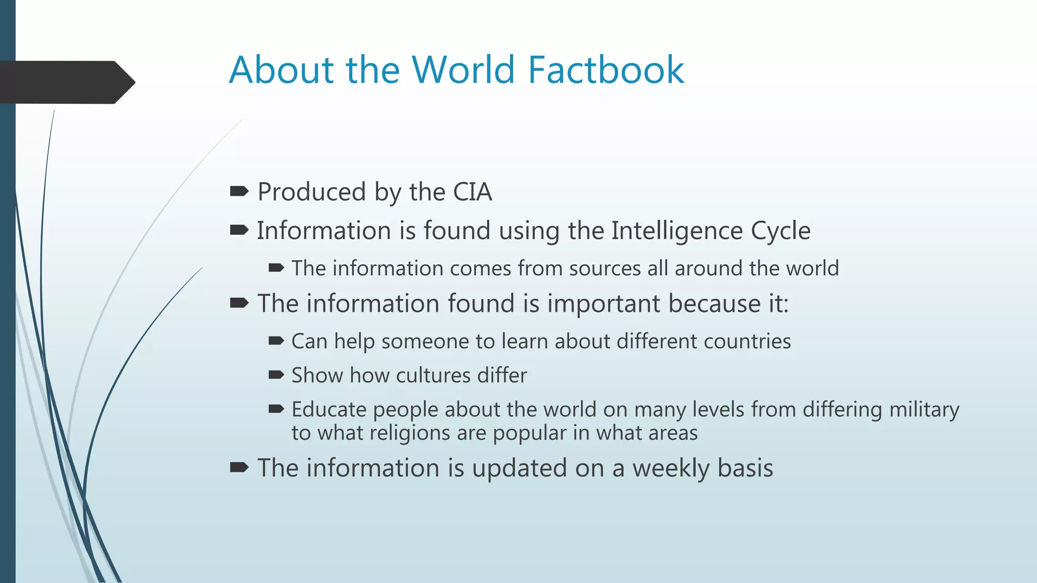The world fact book(1) | PPT | Free Download