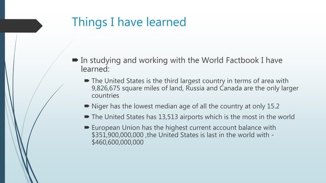 The world fact book(1) | PPT | Free Download