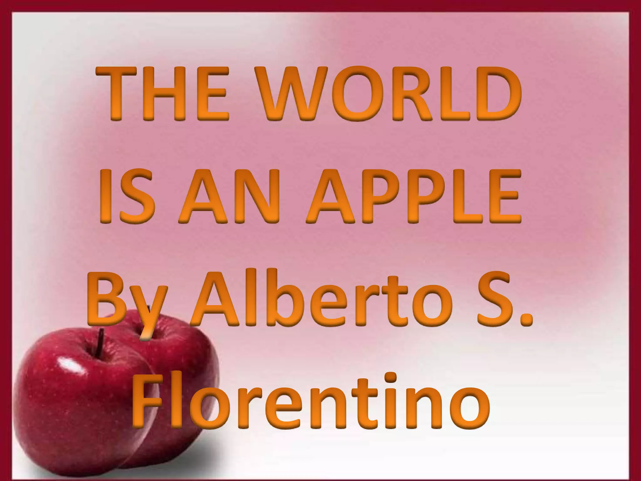 The world is an apple powerpoint | PPTX