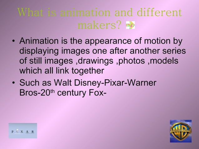 The world of animation | PPT | Computer Animation | Computer Software and Applications