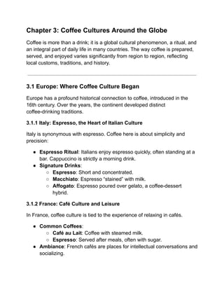 The World of Coffee : A Journey Through History, Culture, and Flavor | PDF