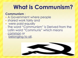 The World Of Communism | PPT
