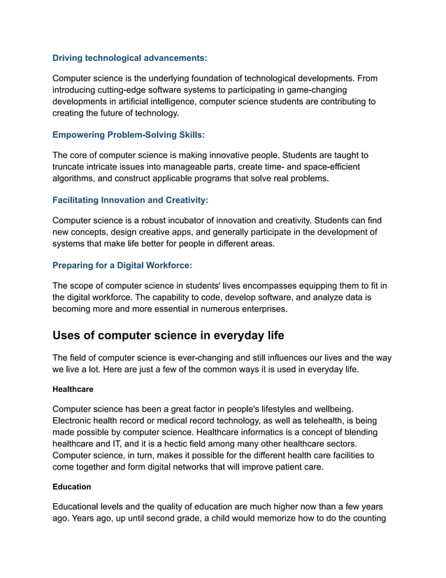 The World of Computer Science_ A Guide to its Essence and Role in ...