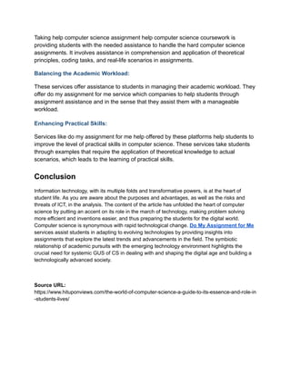 The World of Computer Science_ A Guide to its Essence and Role in ...