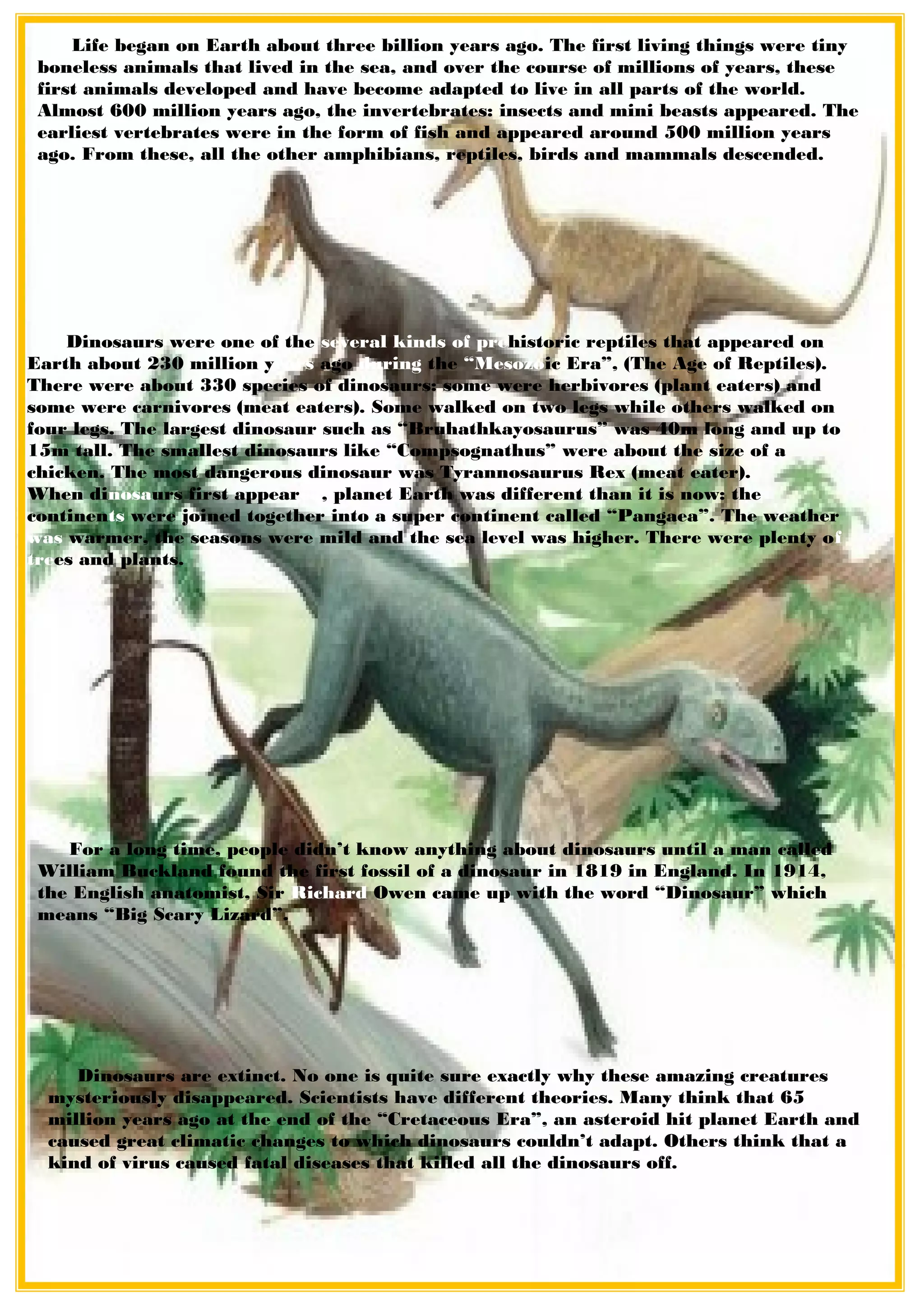 The World of Dinosaurs | DOC