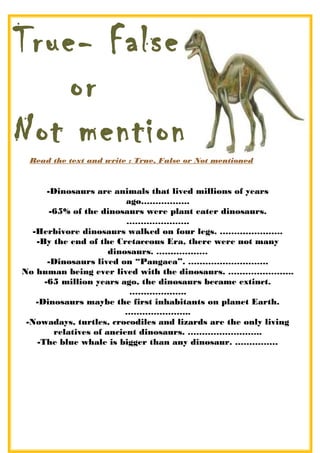The World of Dinosaurs | DOC