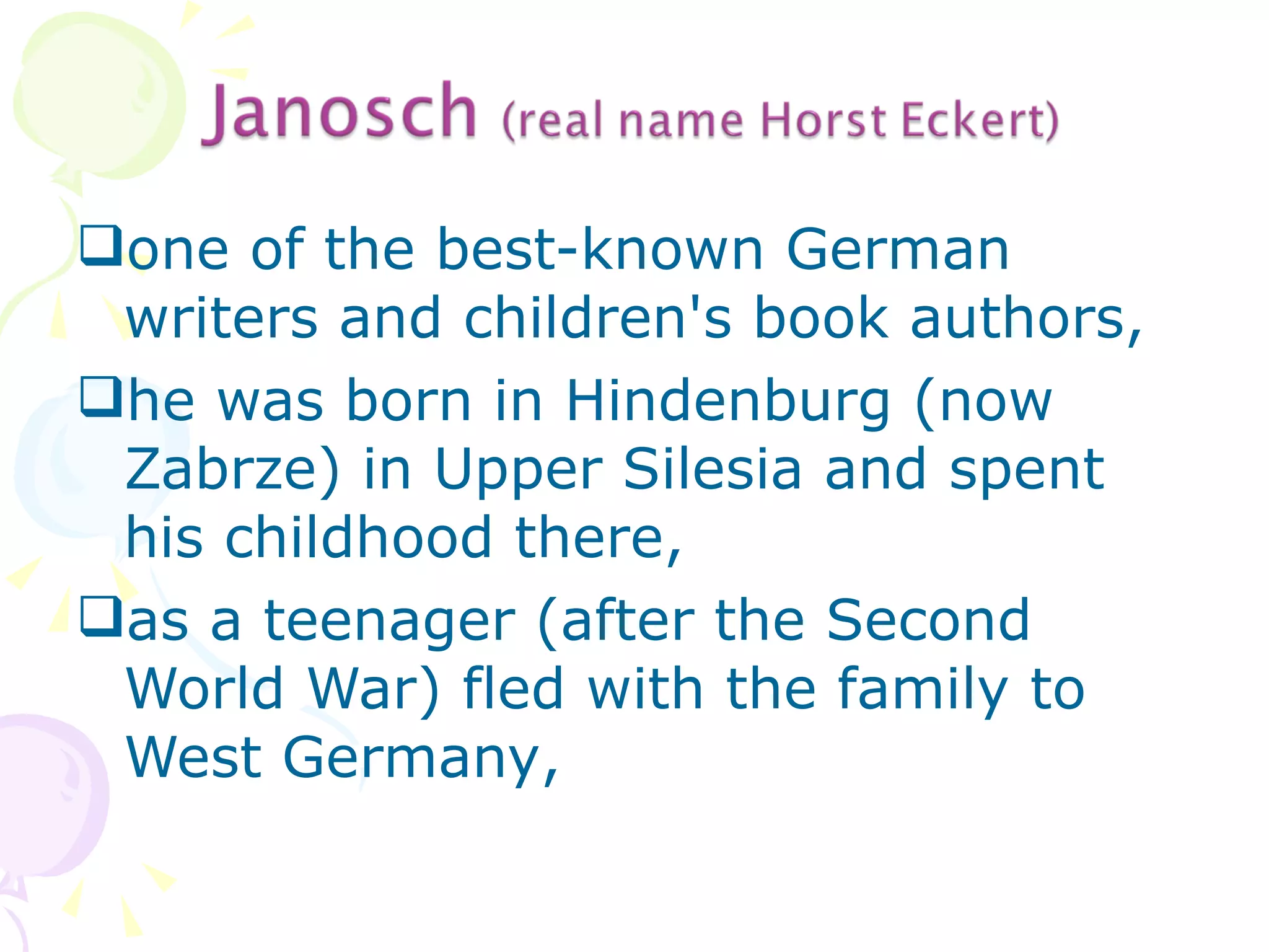 The world of Janosch | PPT