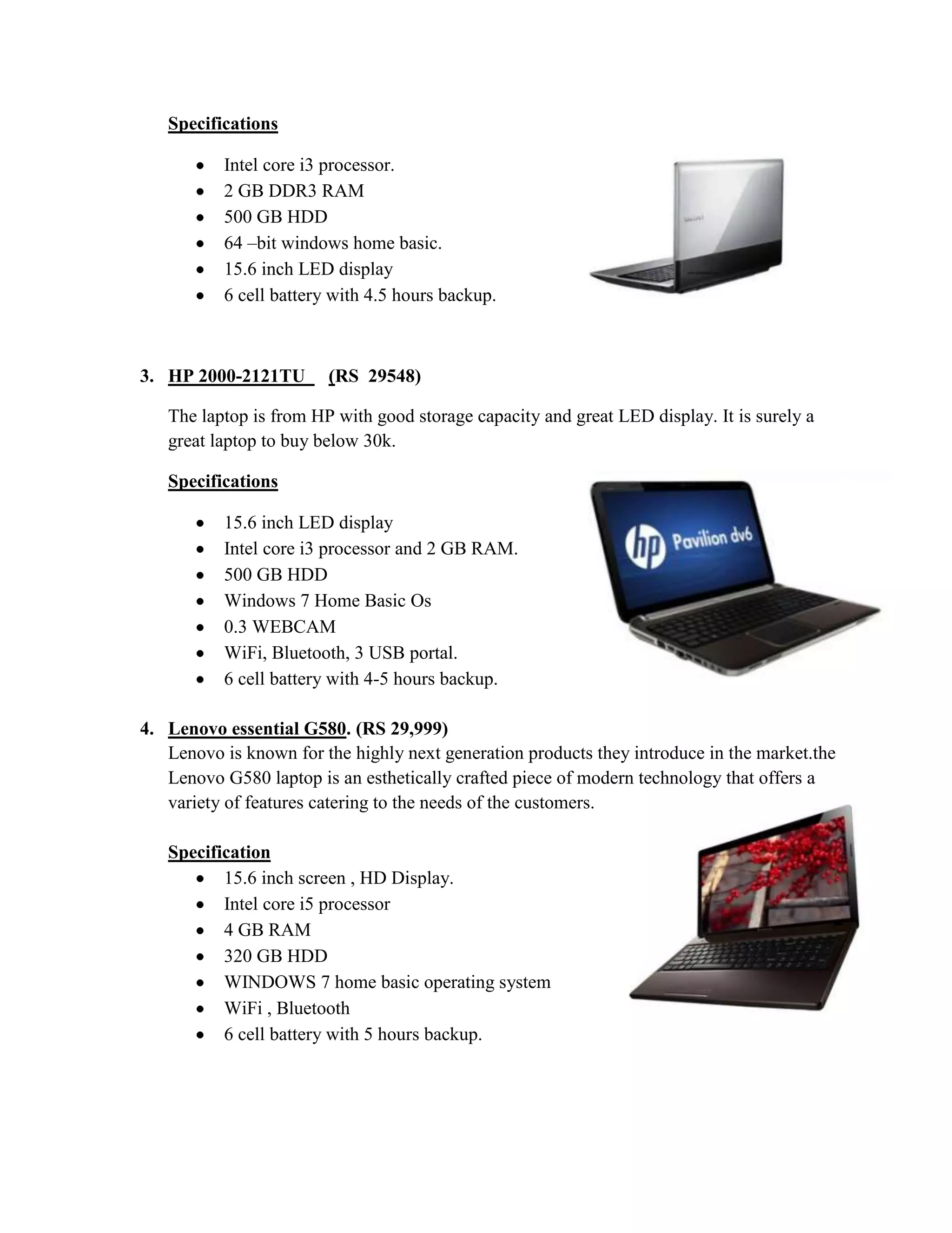 The world of laptops under 30k | DOCX