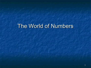 The world of numbers: Introducing Numbers | PPS