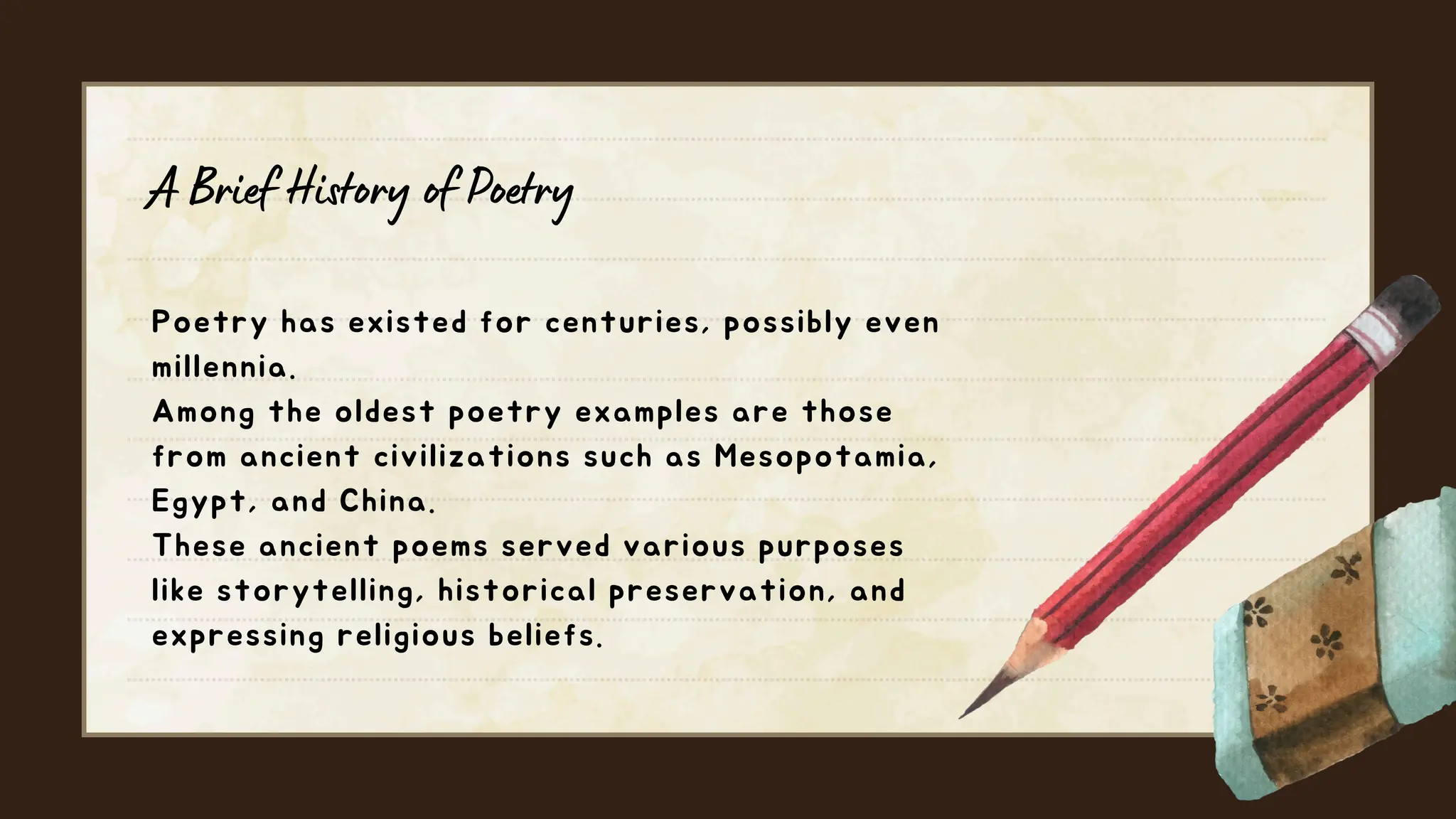 The World of Poetry Education Presentation In Brown Watercolor Style .pdf
