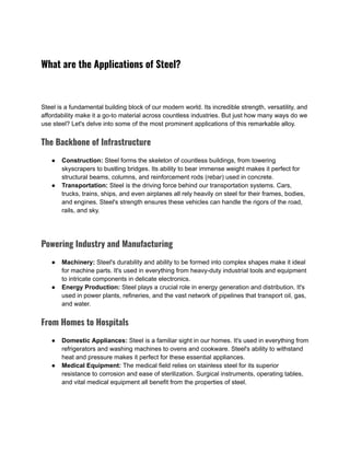 The World of Steel _ Definition, Composition, Types, Properties ...