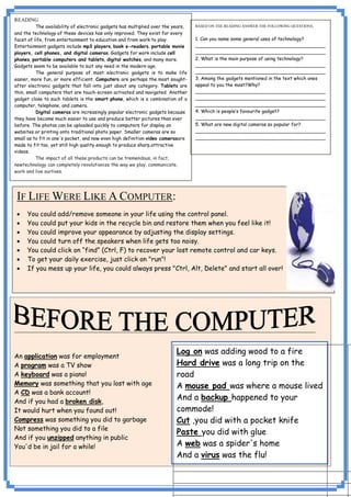 The world of technology | DOCX