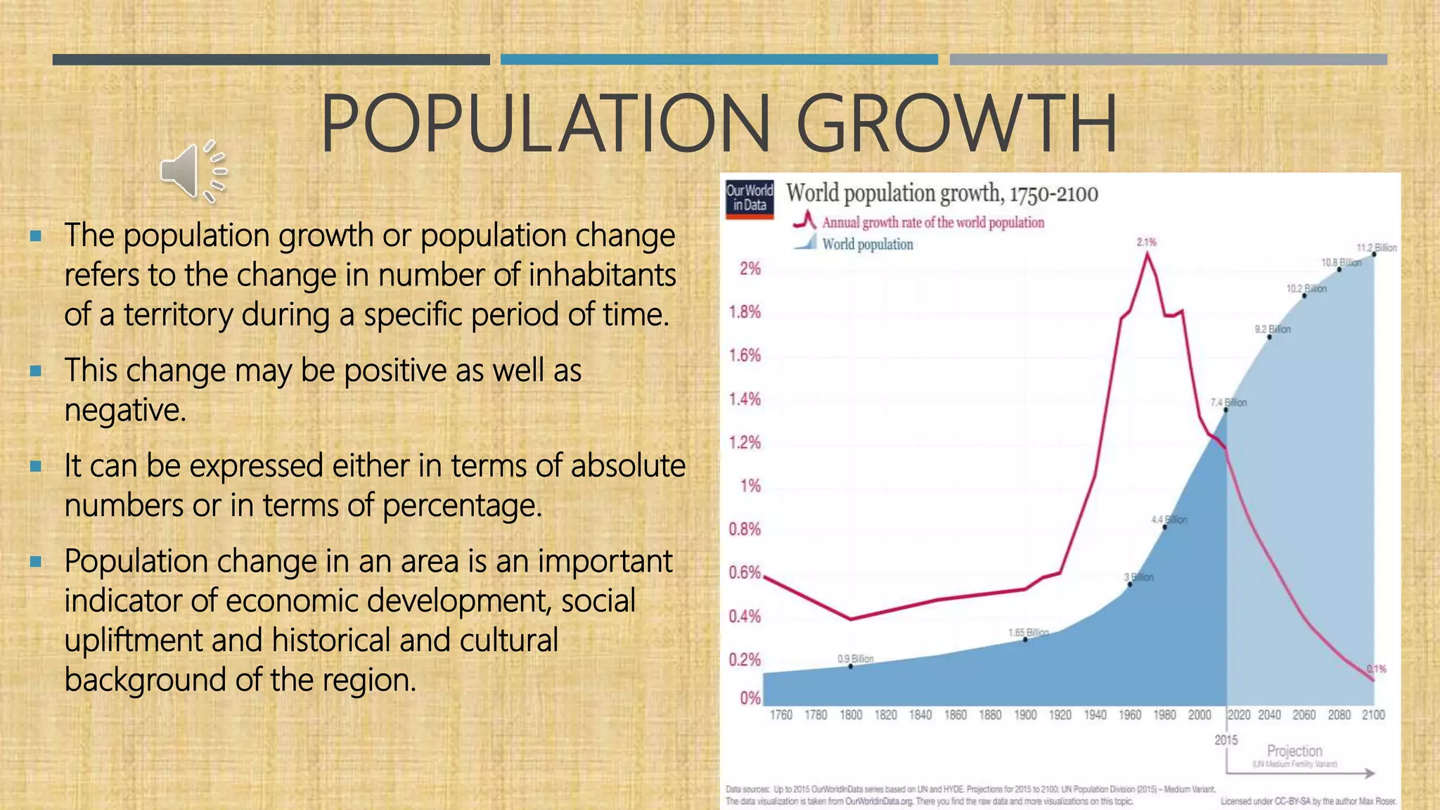 The world population distribution, density and growth | PPTX
