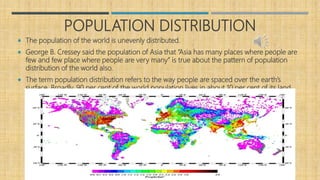 The world population distribution, density and growth | PPTX