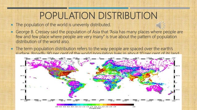 The world population distribution, density and growth | PPTX