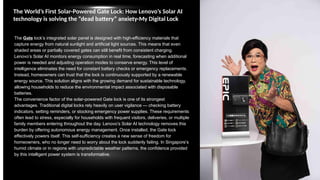 The World’s First Solar-Powered Gate Lock: How Lenovo’s Solar AI ...