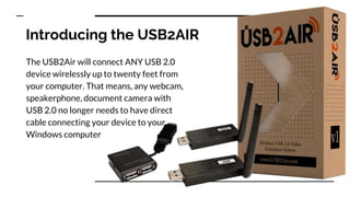 The world’s first wireless USB extender for 1080p video is here! | PPT