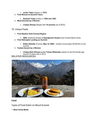 List of the World’s Highest Peak - Mount Everest | PDF