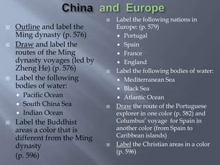 The worlds of the 15th century map activity | PPTX