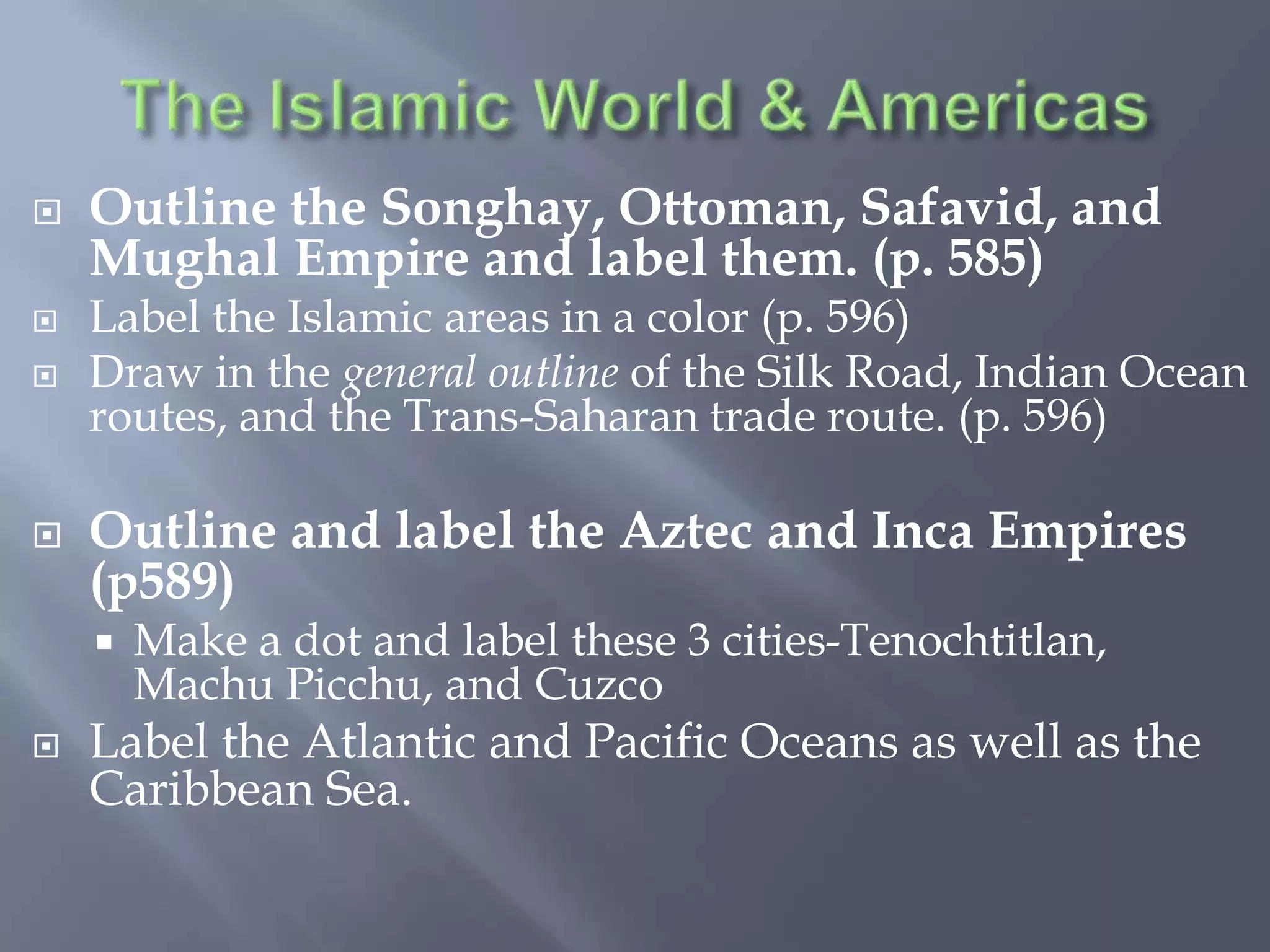 The worlds of the 15th century map activity (1) | PPTX