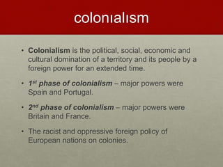 The world system and colonialism | PPT