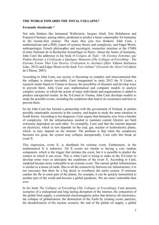 The world towards the total collapse | PDF