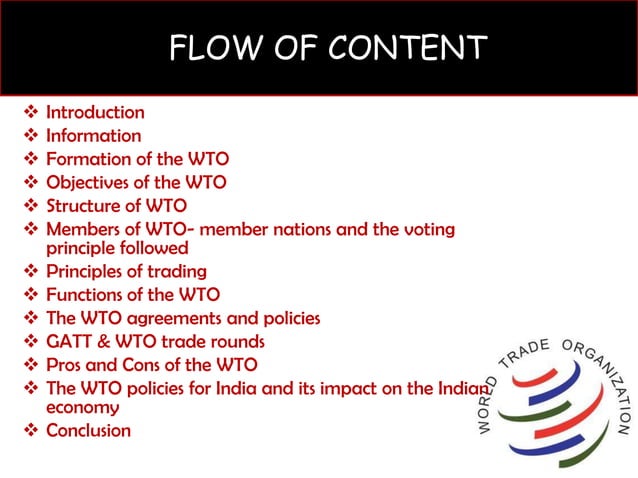 The world trade organization (wto) | PPTX