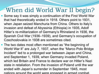 The World War II.pptx | Death, Injury, or Military Conflict | Sensitive ...