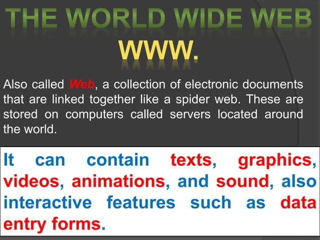 The world wide web | PPTX