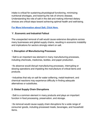 The World Without Salt: Exploring the Consequences of a Saltless Earth ...