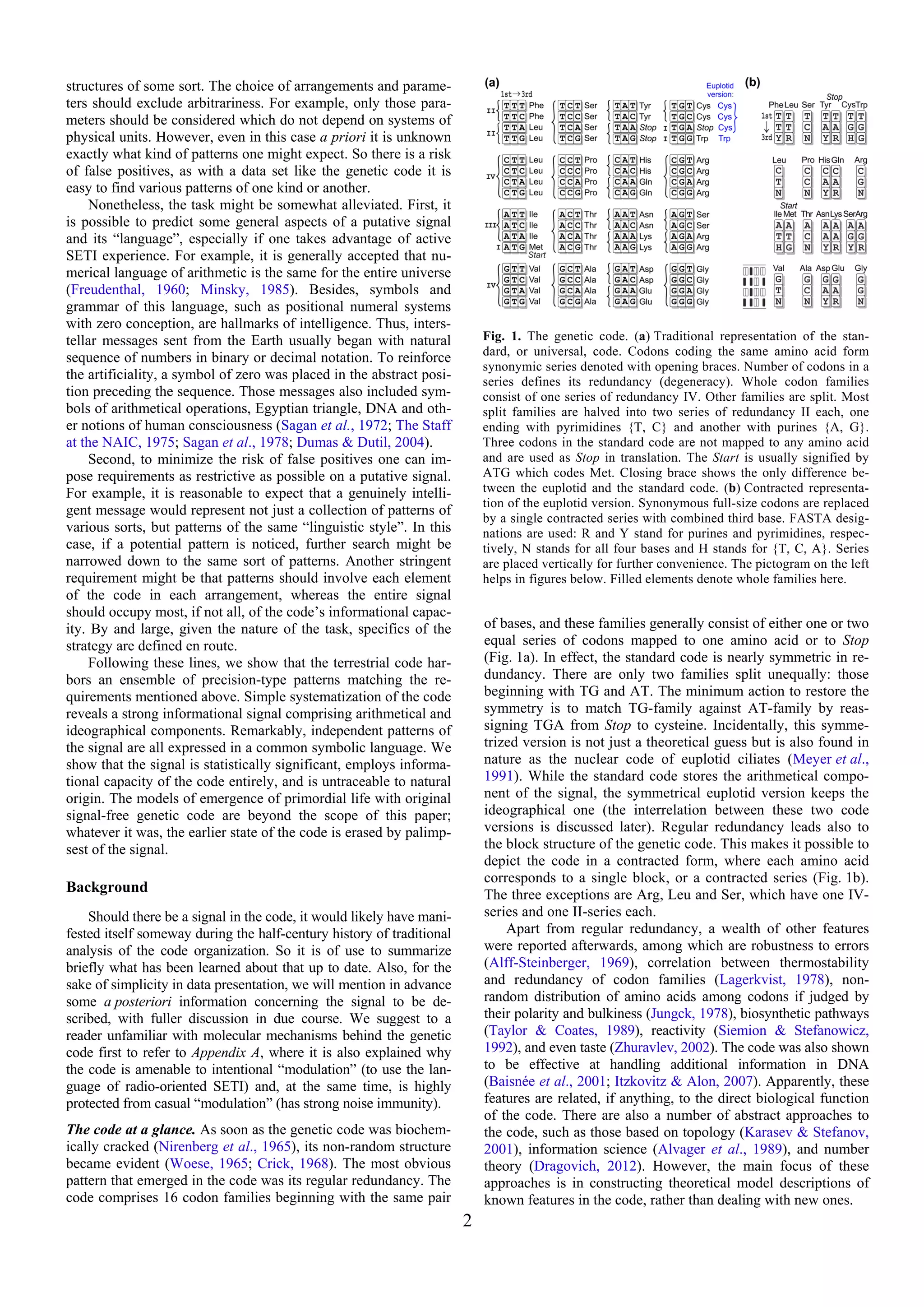 The “wow! signal” of the terrestrial genetic code | PDF | Genetics ...