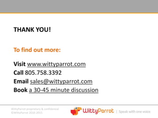 WittyParrot Value proposition | PPTX