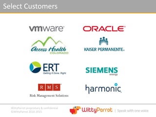 WittyParrot Value proposition | PPTX