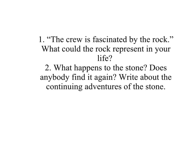 The Wretched Stone | PPT