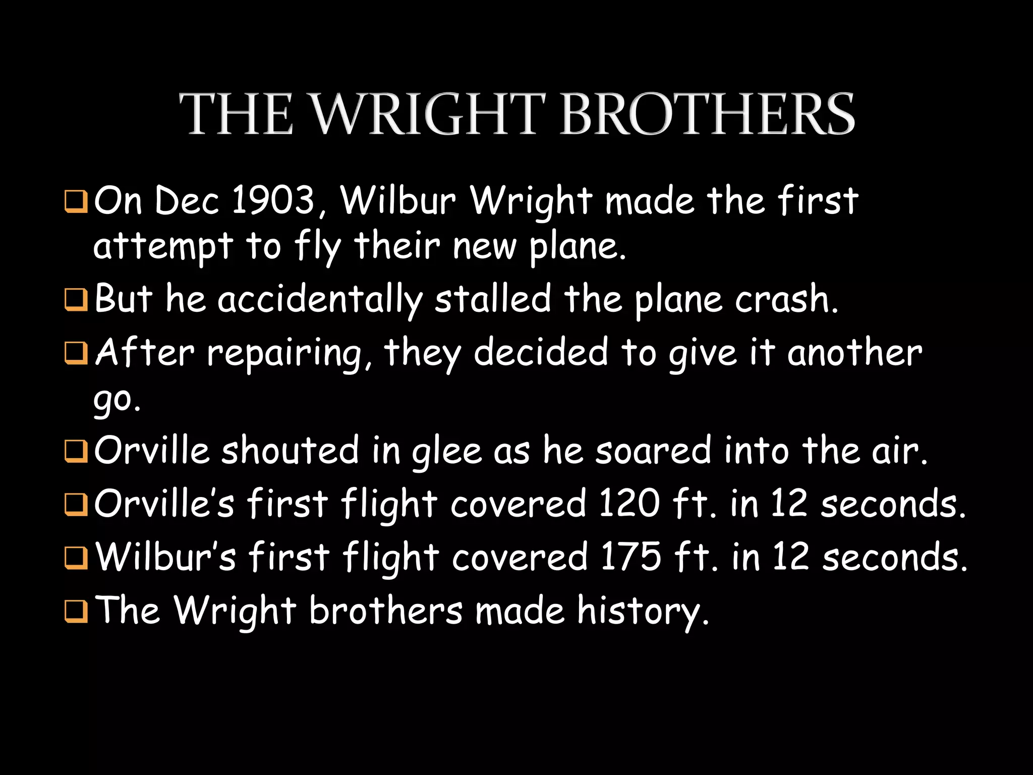 The wright brothers | PPTX