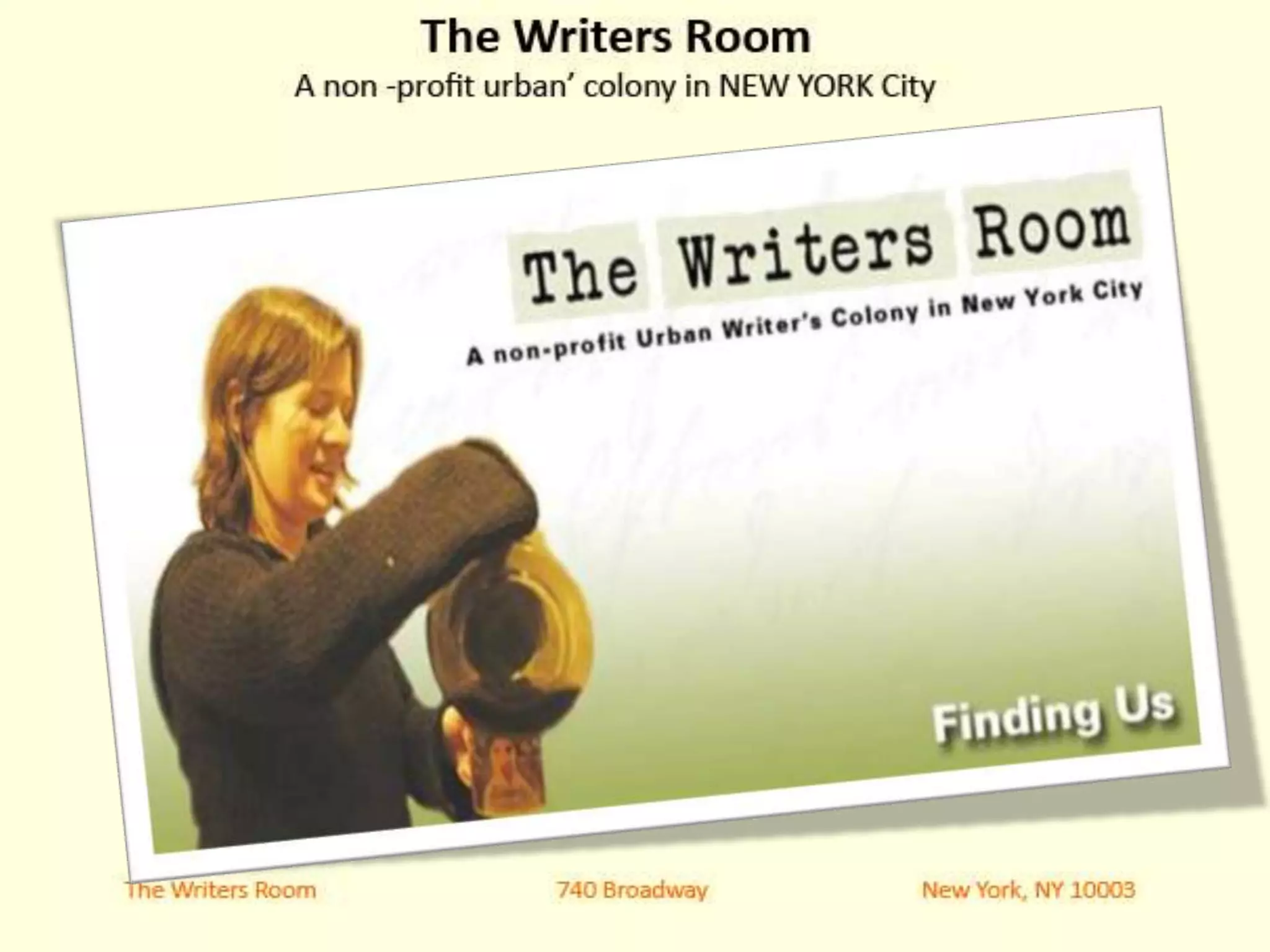 Online, Creative Writing Workshop Mini Lessons Nyc : Writersroom | PPTX