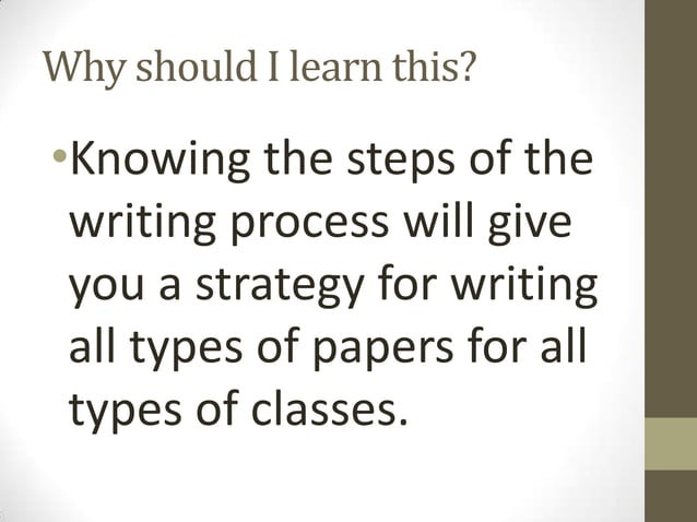 The writing process | PPT