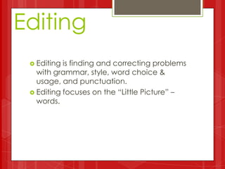 The writing process | PPTX