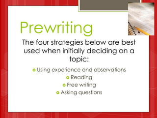 The writing process | PPTX
