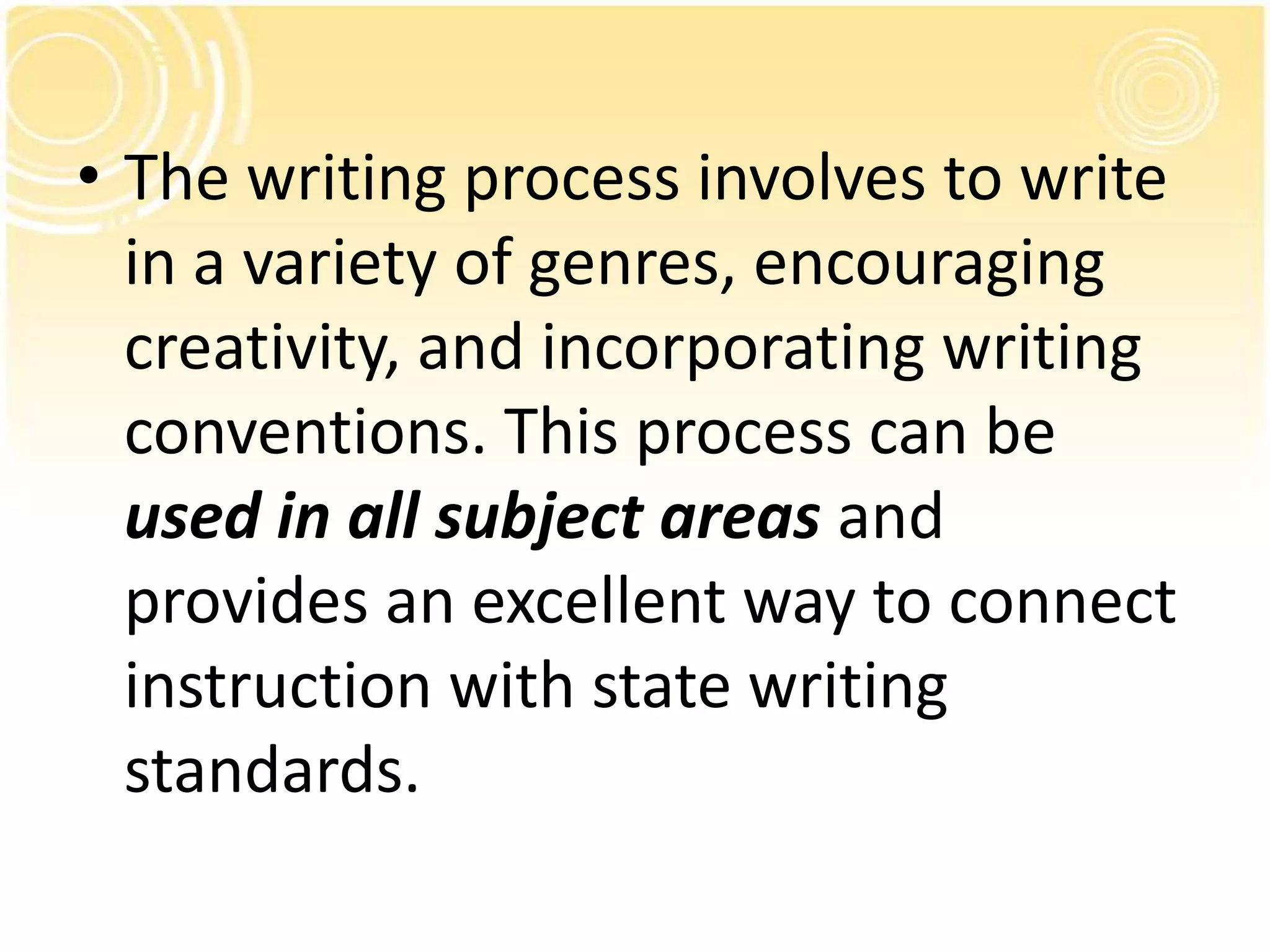 THE WRITING PROCESS | PPT