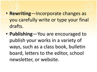 THE WRITING PROCESS | PPTX