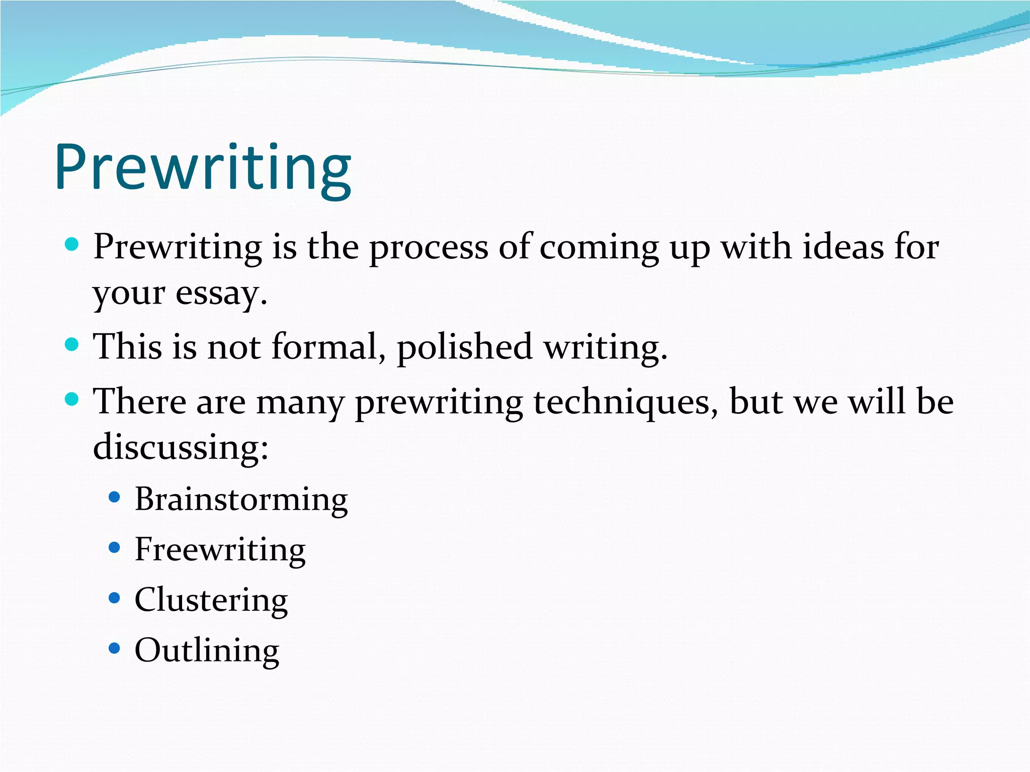 The Writing Process Powerpoint | PPT