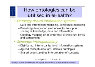 Ontologies in eHealth | PDF | Databases | Computer Software and Applications