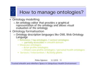 Ontologies in eHealth | PDF | Databases | Computer Software and Applications